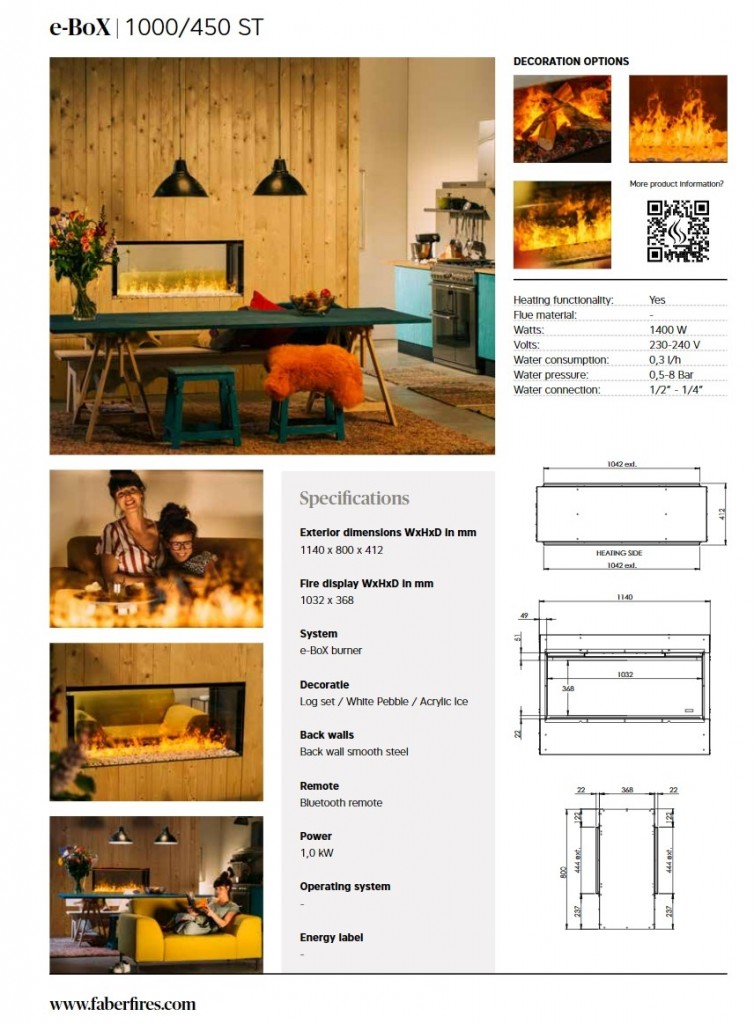 Faber E-BoX 1000/450 I-ST | Kjøp peis online her | Din ekspert ‎på peis ...