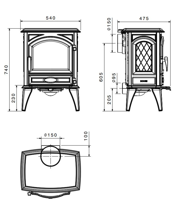Dovre 540W, frittstående peis ovn | Kjøp peis online her | Din ekspert ...